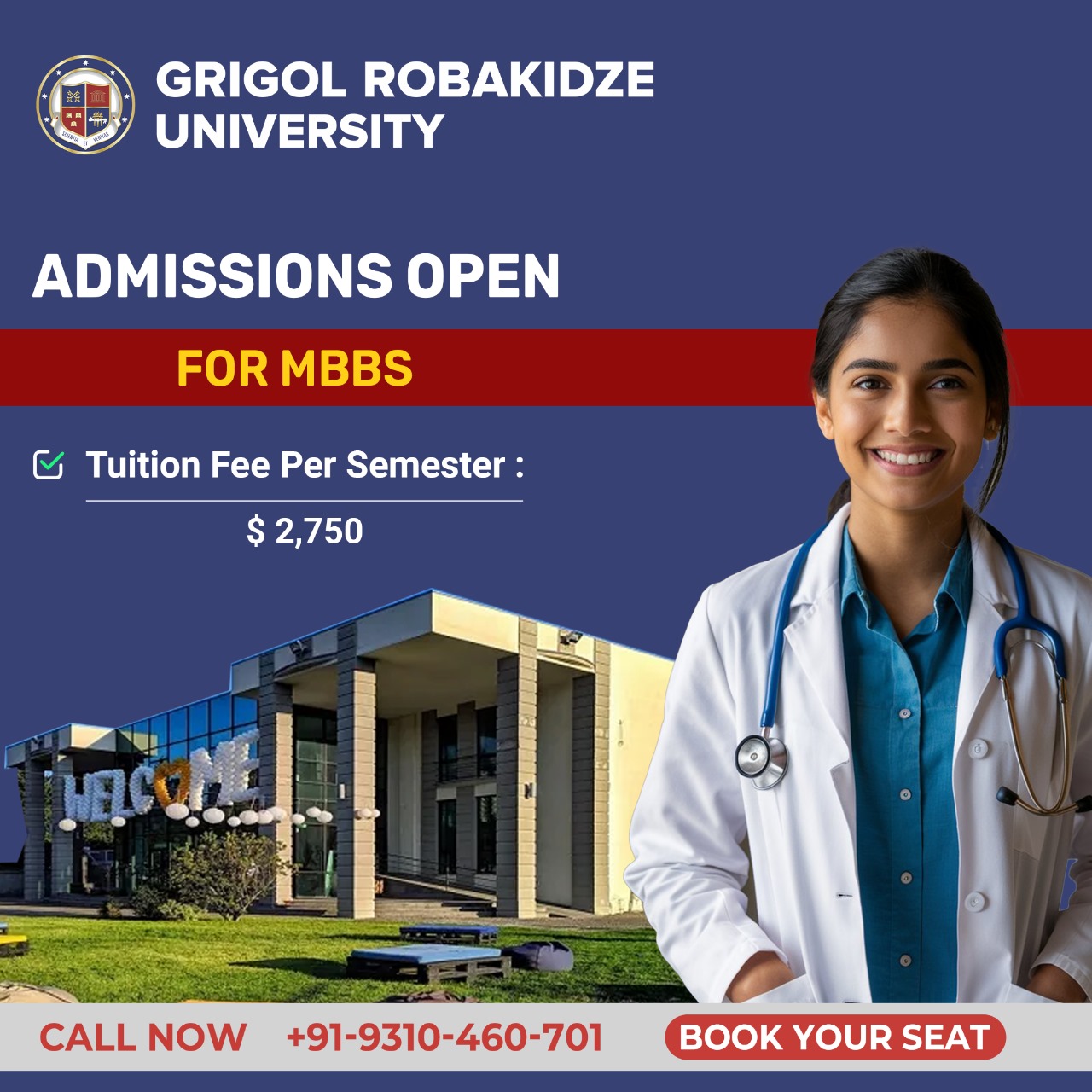 Grigol Robakidze University (GRUNI) 2025-26: Ranking, Fees, Admission Open